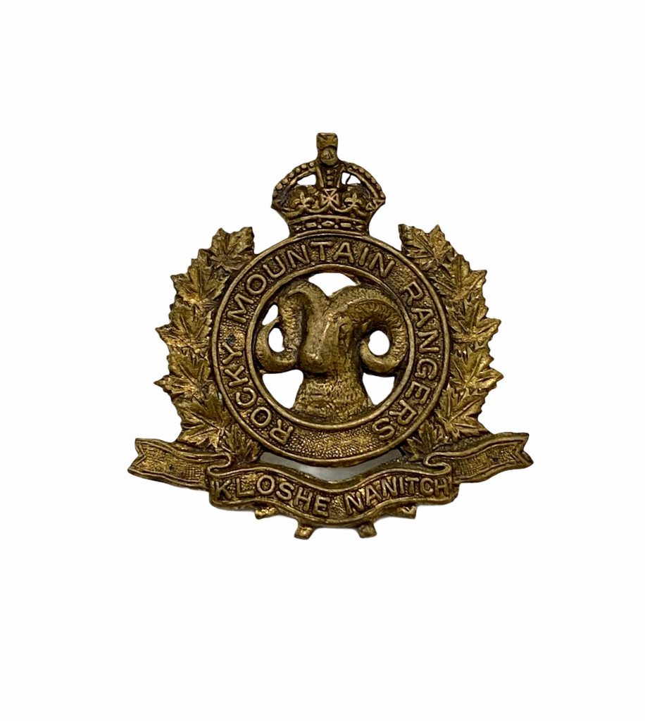 Rocky Mountain Rangers Cap Badge With KC - C041 | Allied Militaria