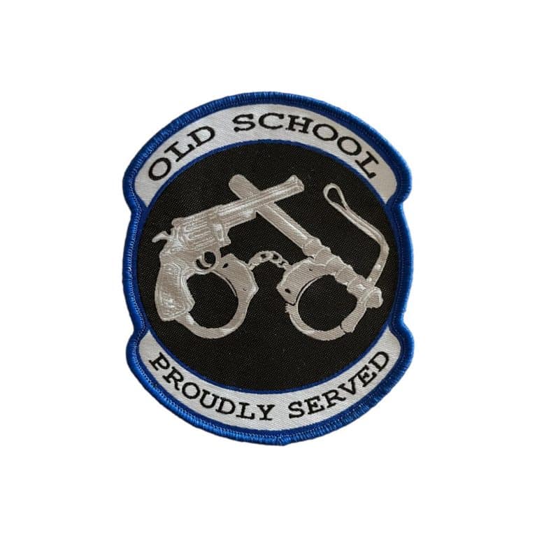 Police “Old School” Retired Patch (PM022) | Allied Militaria