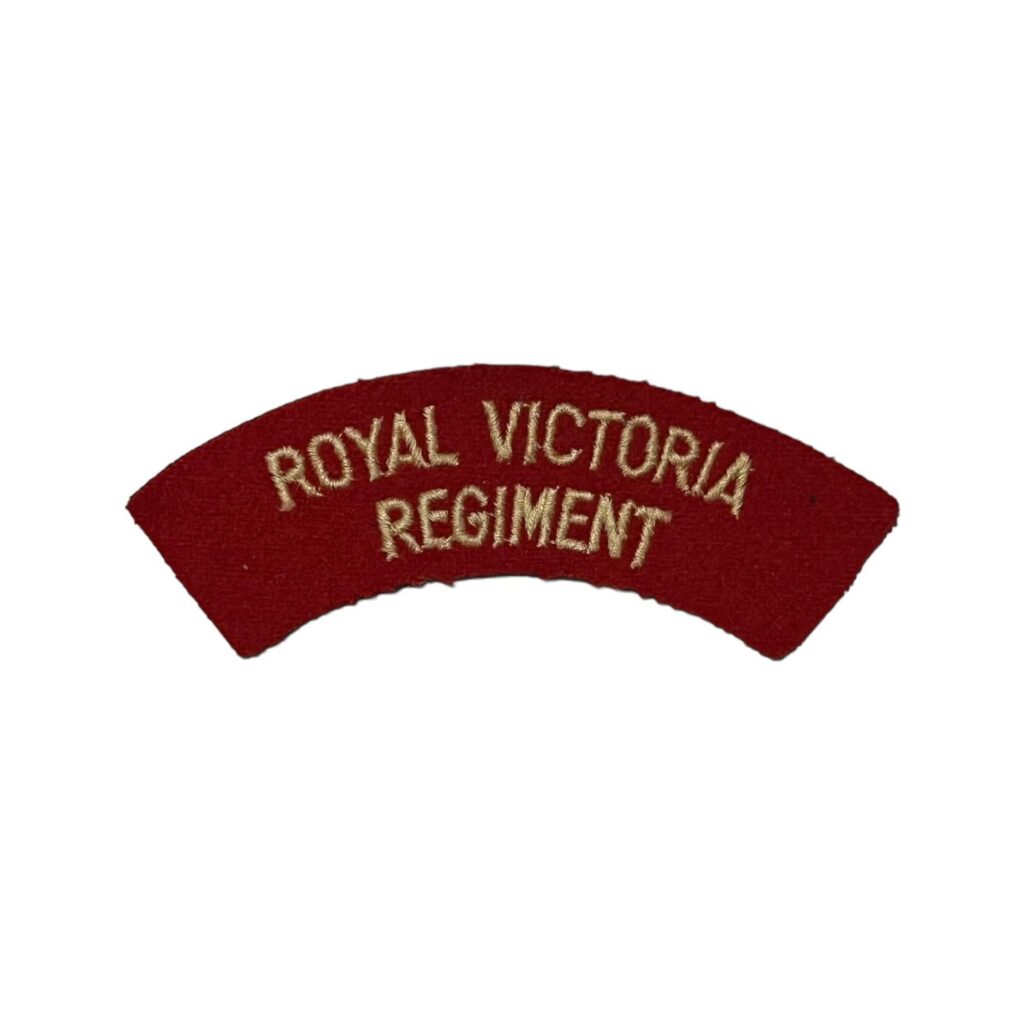 Battledress Flash – ROYAL VICTORIA REGIMENT -T108 | Allied Militaria