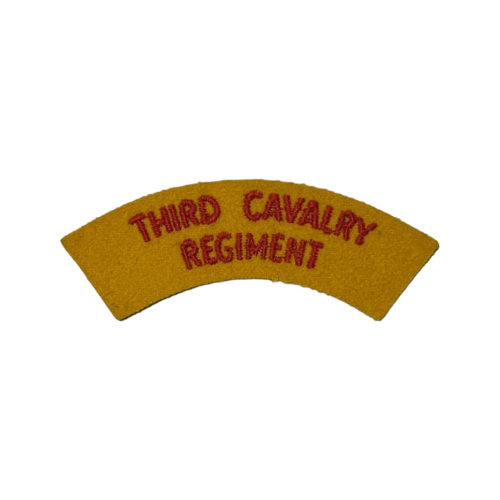 Battledress Flash – THIRD CAVALRY REGIMENT -T085 | Allied Militaria