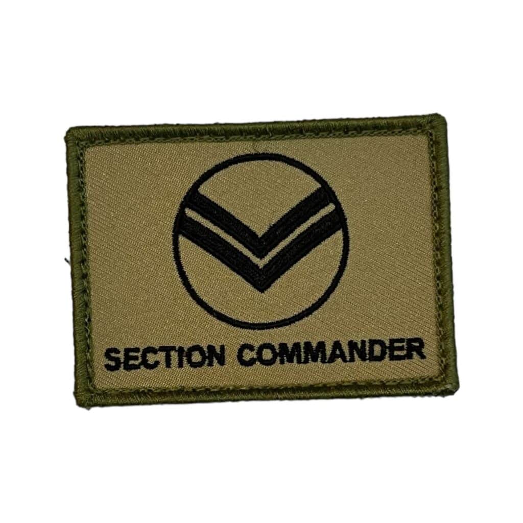 Corporal Rank – SECTION COMMANDER (Tan) Patch - P671 | Allied Militaria