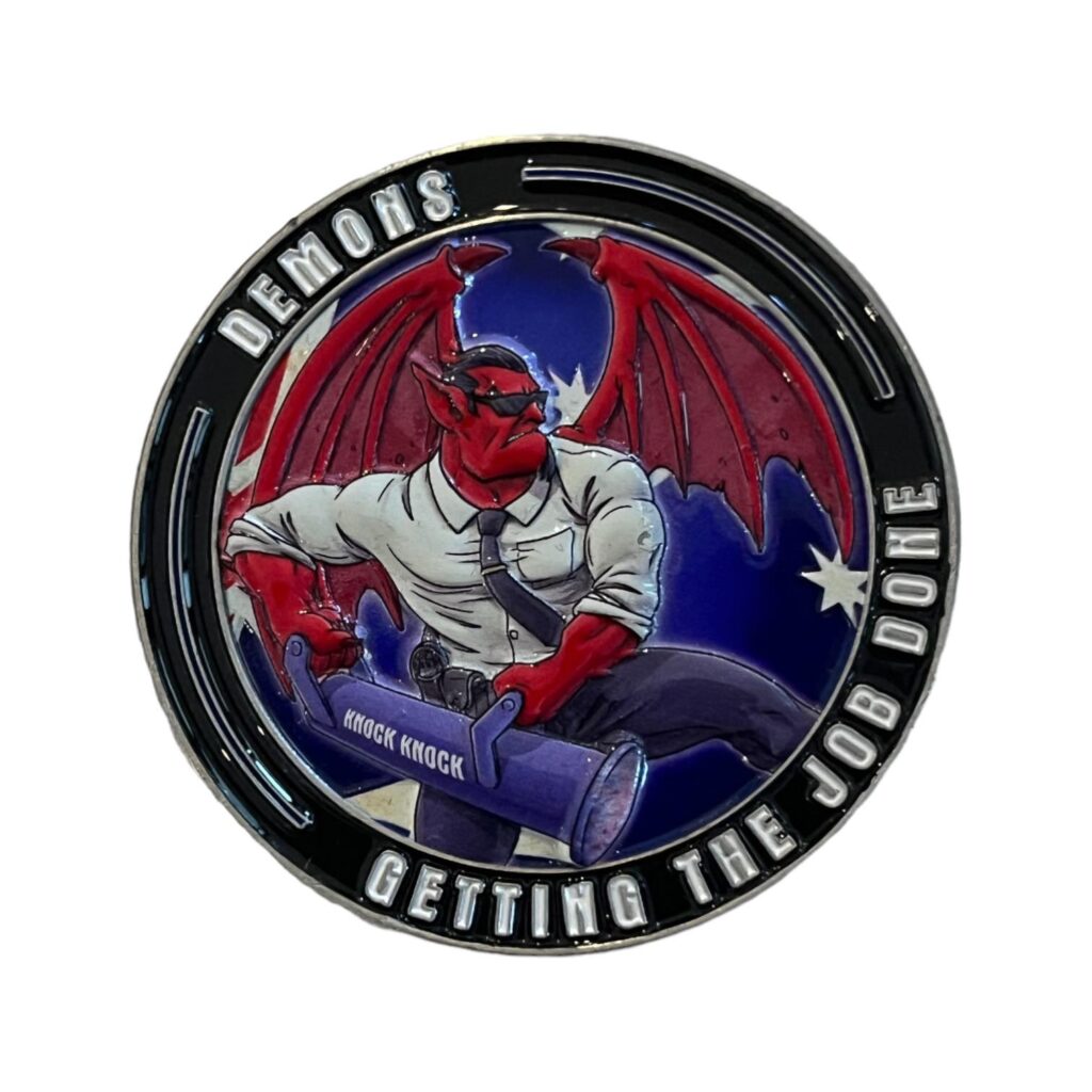 Aussie Police “ DEMONS – GETTING THE JOB DONE ” TBL Challenge Coin ...