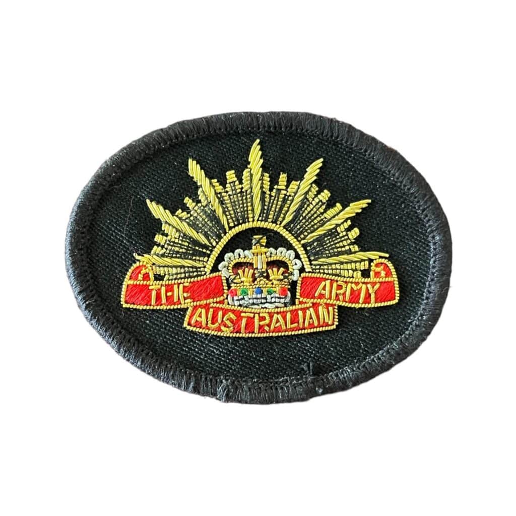 Bullion Australian Army Senior Officers Cap Patch (A291) | Allied Militaria