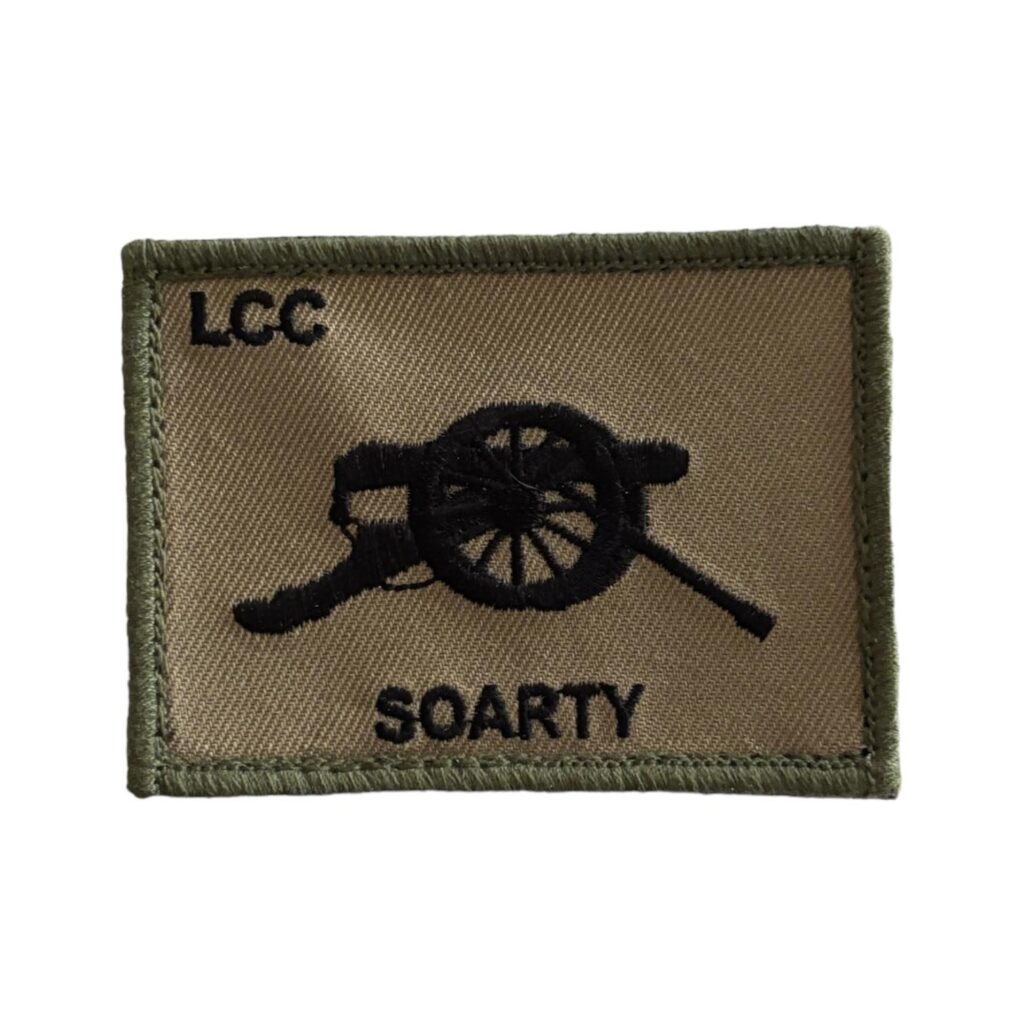 SCHOOL OF ARTILLERY – LCC SUBDUED PATCH- P970 | Allied Militaria