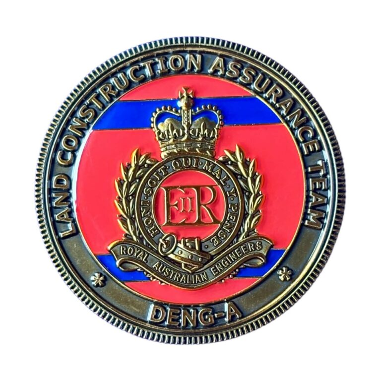 Land Construction Assurance Team Challenge Coin (CC626) | Allied Militaria