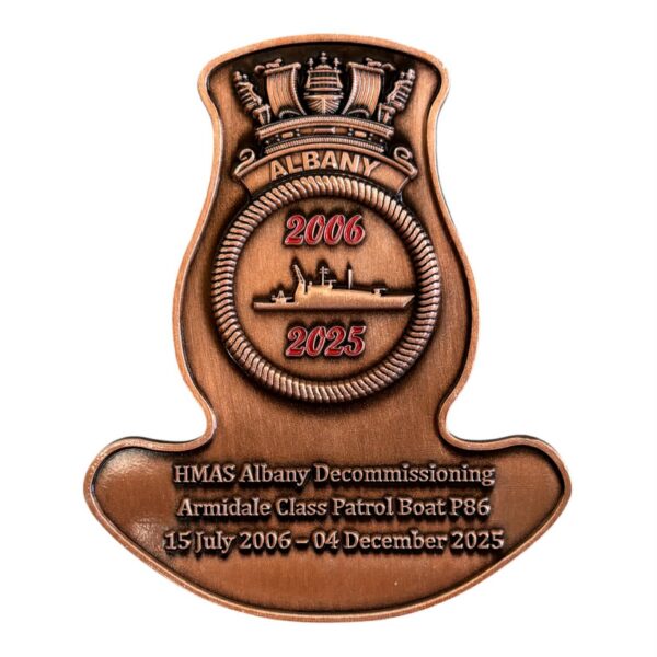 HMAS Albany – Decommissioning 2006-2025 Challenge Coin (CC667) | Allied ...